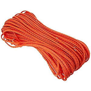 Park & Sun Sports Outdoor Volleyball Boundary Poly Cord Rope with Ground Stakes: 1/4" Wide Court Line Marker, Orange, Blue