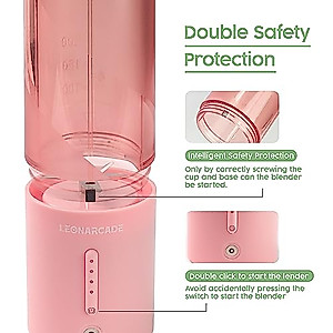 Portable Blender for Shakes and Smoothies, Personal Size Blenders with 16oz Blender Cup, Rechargeable Mini Blender, Portable Juicer