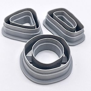 Polymer Clay Cutters – The Clayful Co Organic Pack Set of 3 – Plastic Cutter for making Jewelry and Earring Shapes