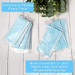mystcare Disposable Face Mask 50 Pack Individually Packaged Wrapped Protection For Adults 3-layer Filter Safety Face Masks