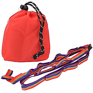 Campsite Storage Strap, Colorful Camping Lanyard with 12 Loops for Hanging Campsite Storage Strap for Travel Bushcraft Backpacking Hiking