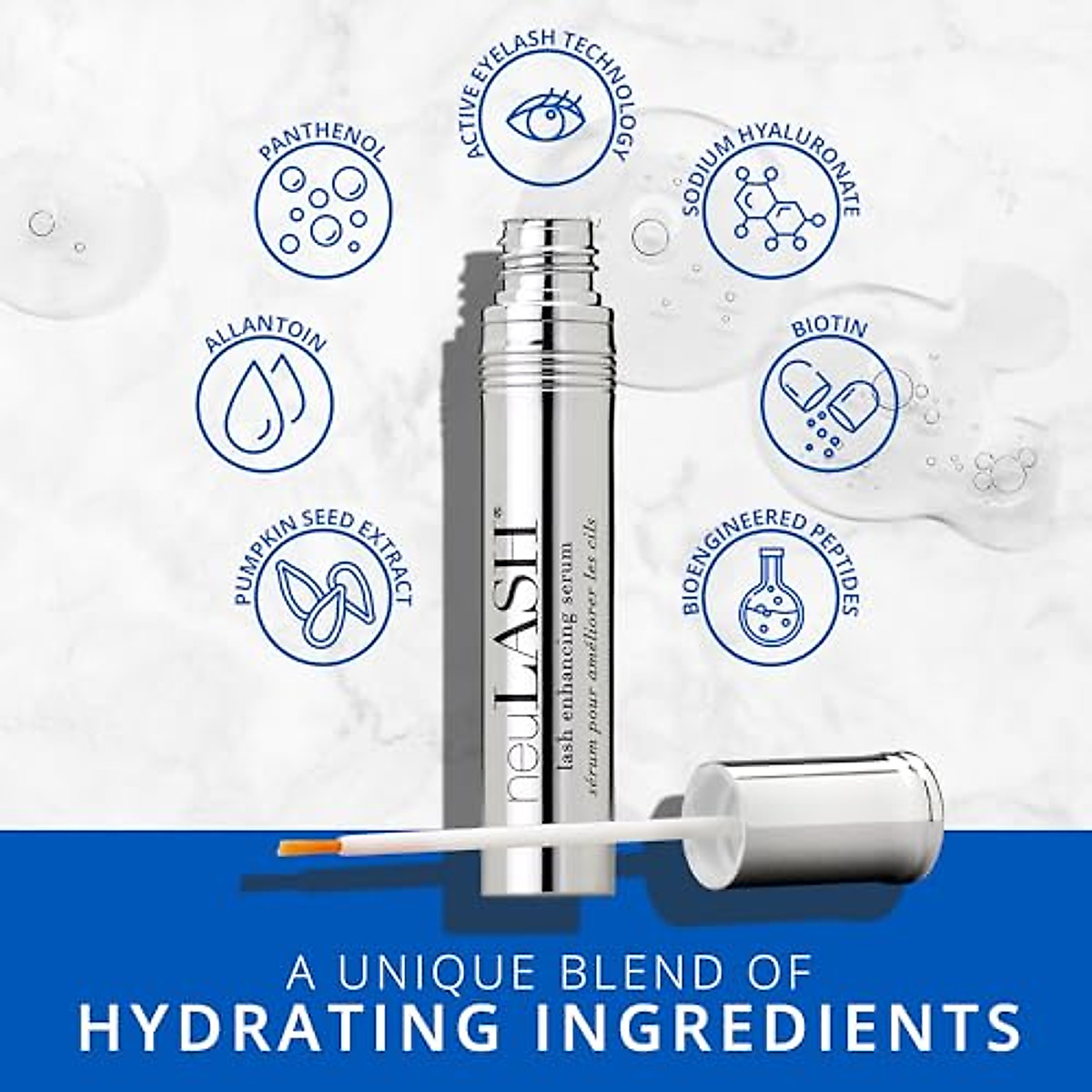 Eye Lash Enhancing Serum for Thicker, Longer Looking Lashes - neuLASH Eyelash Serum by Skin Research Laboratories - Advanced Formula Improves the Look of Natural Lash Follicles & Healthy Lash Lines