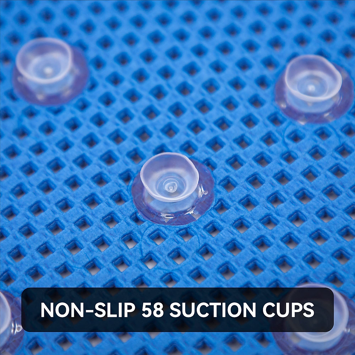 DwellAid Bathtub Mat Non Slip Ivory 36” X 17” Shower Mat Soft Foam Bath Mats for Bathroom Tub, Bathtub Mat with Drain Holes, Suction Cups, Shower Mat Non Slip