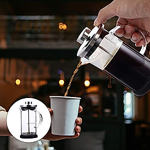 Hemoton Espresso Machine Portable Stove Stainless Steel Coffee Pot Espresso Maker Coffee Maker Glass Tea Kettle for Camping Stovetop 350ml Espresso Machine Portable Stove