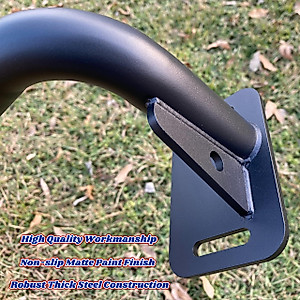 SELEWARE Fully Welded Pull Up Bar Wall Mount Heavy Duty Chin-up Bar w/Resistance Band Hooks for Doorway, Support Beam or Joist Mount Thick Metal Sturdy Construction Support 500 lbs