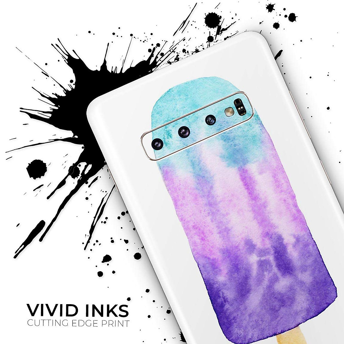 DesignSkinz Summer Mode Ice Cream v3 Protective Vinyl Decal Wrap Skin Cover Compatible with The Samsung Galaxy S20 (Screen Trim & Back Glass Skin)