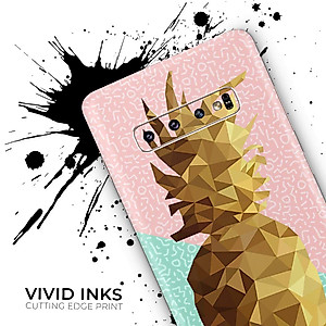 DesignSkinz Geometric Summer Pineapple v1 Protective Vinyl Decal Wrap Skin Cover Compatible with The Samsung Galaxy S20 (Screen Trim & Back Glass Skin)