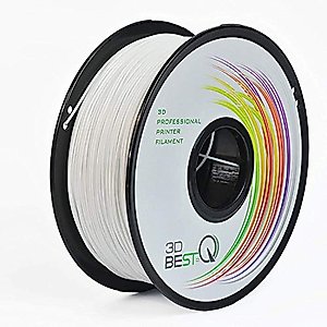 3D BEST-Q GF-ABS (Glass Fiber-infilled) White 1.75MM 3D Printer Filament, N.W. 1KG, Hight Hardness&Toughness (White）