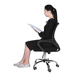Executive Computer Office Home Task Adjustable Swivel Chair Stool with Arms,Breathable Mesh,Adjustable Height,Ergonomic Lumbar Support(Ship from US!)