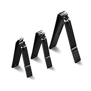 ZIZZON Manicure set Personal Care, Nail Clippers Set, Professional Pedicure set Grooming kit 12 in 1 Gift for Men Husband Boyfriend Parents and Women Elder Patient Nail Care (Black-red)