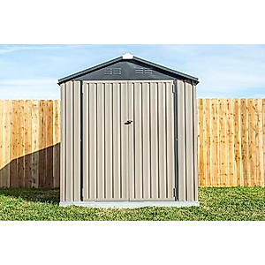 Arrow Sheds 6' x 4' Outdoor Steel Storage Shed, Tan