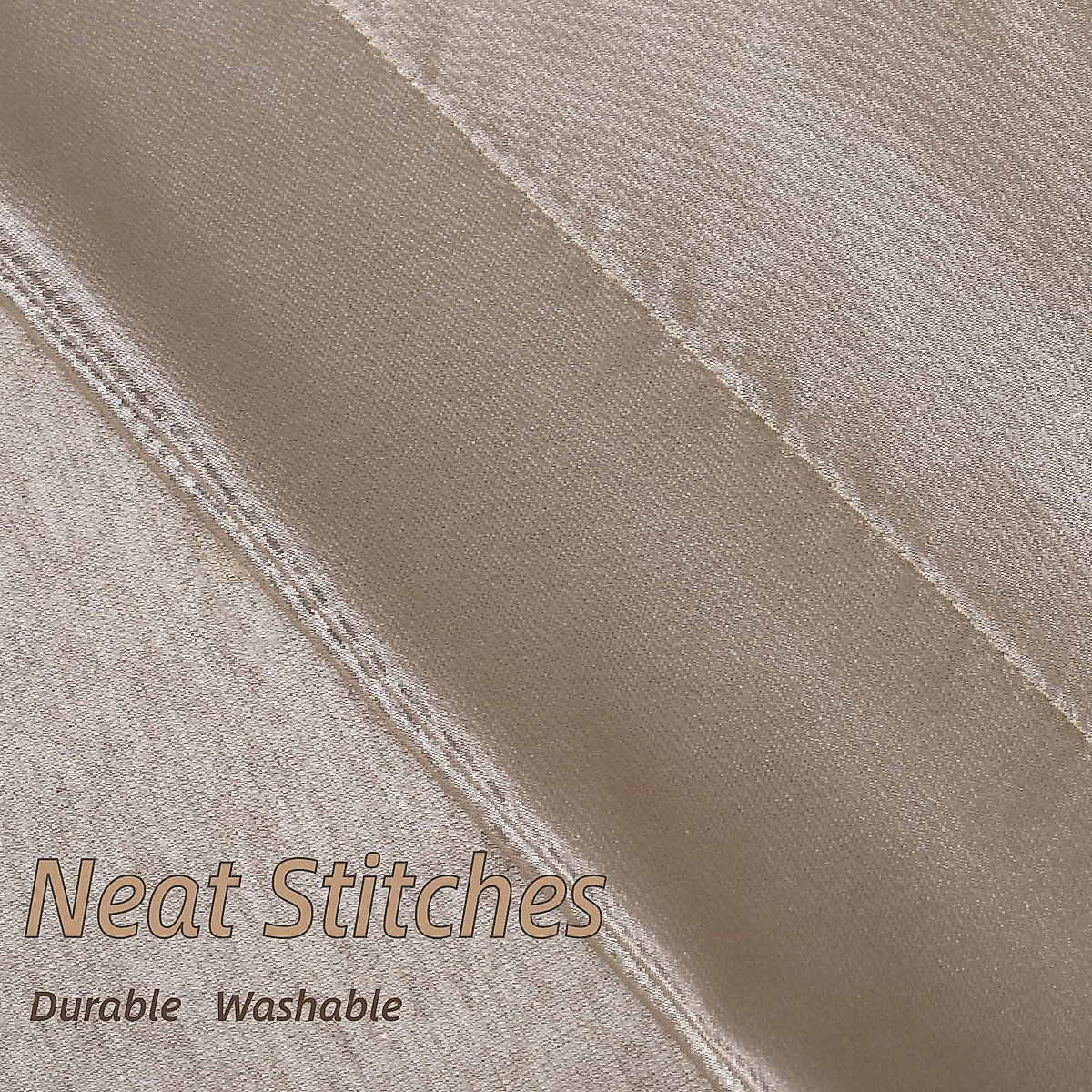 LCBD Satin Body Pillow Case for Hair and Skin, Taupe Silk Satin Body Pillow Case Cover, 20x54 Body Cooling Pillow Cover with Envelope Closure