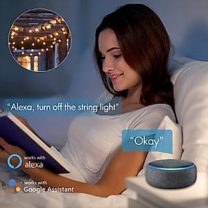 SUNTHIN Smart String Lights, 97FT Smart Patio Lights Work with Alexa & Google Assistant, 48 G40 Shatterproof LED Bulbs, Waterproof Hanging Lights for Porch, Backyard, Deck, Garden, Pergola, Bistro