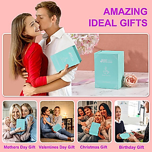 Wisolt Birthday Gifts for Women Mothers Day Gifts for Mom Enamel Glass Tea Cup Gifts for Her Mom Grandma Teacher Friend Anniversary Christmas Valentines Day Glass Coffee Mug with Spoon