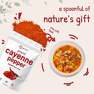 Ground Cayenne Pepper Powder, 6lbs (60,000 SHU Heat) | Premium Source for Spice & Seasoning | Garden Protection from Wildlife | Additive Free, Non-GMO, Bulk Supply