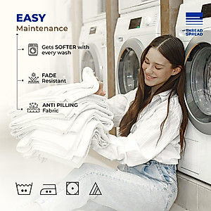 THREAD SPREAD 100% Egyptian Cotton Pillow Cases - 1000 Thread Count Pillow Cases Queen/Standard Size Set of 2, Soft, Breathable Extra Long Staple Sateen Weave Cotton Pillow Cover for Bed - Dark Grey