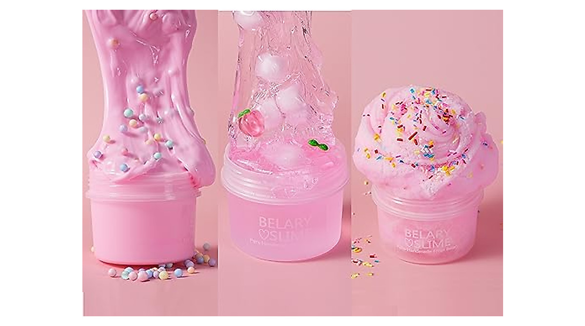Fun Pink Slime Kit for Kids - 3 Unique Textures