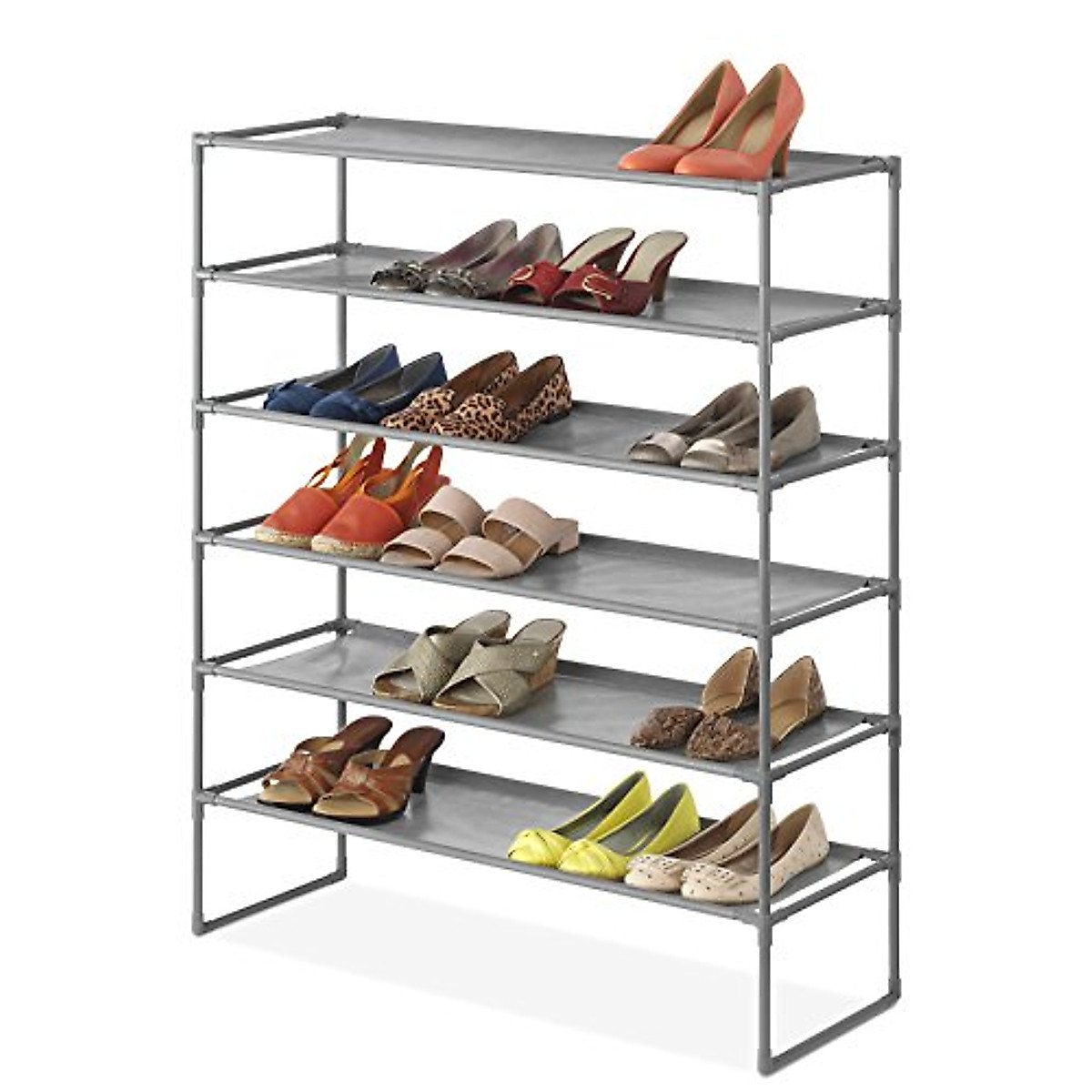 Whitmor Spacemaker 6-Tier Shelves, Gunmetal