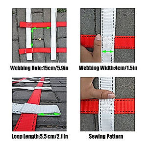 DREAMOSA Outdoor Climbing Net for Kids,Playground Cargo Net,Indoor Jungle Gym Ninja Warrior Obstacle Course Kids Climbing Wall Tree House Accessories Swing Set Rope Net,for Training Equipment