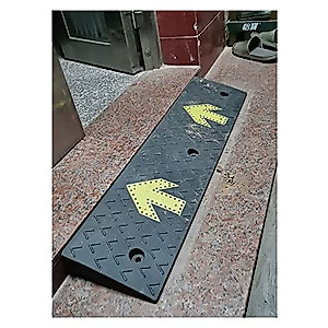Threshold Ramp, Barrier-Free Transition Rubber Ramp for Door Threshold Wheelchairs Driveway, Indoor Outdoor Garden Steps Auxiliary Curb Ramps, 5 6 7 8 9 10 11 12 13 14 15cm Tall (Size : 5cm/1.9in)