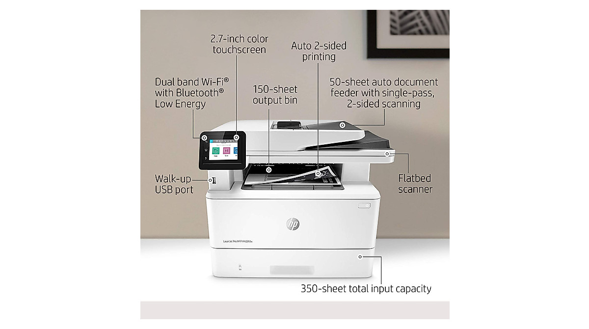 HP LaserJet Pro MFP M428fdw All-in-One Wireless Monochrome Printer