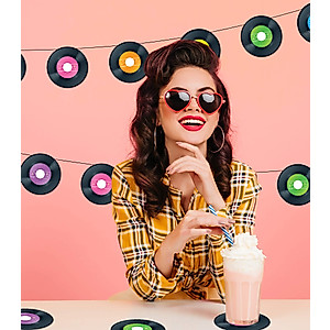 Carson Dellosa Colorful 45 Piece Vinyl Records Bulletin Board Cutouts, Colorful Vinyl Records Bulletin Board Decorations, Paper Records Music Classroom Décor