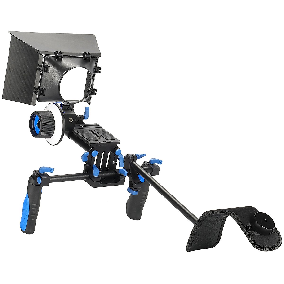 Morros Professional DSLR Rig with Follow Focus and Matte Box for All DSLR Cameras and Video Camcorders