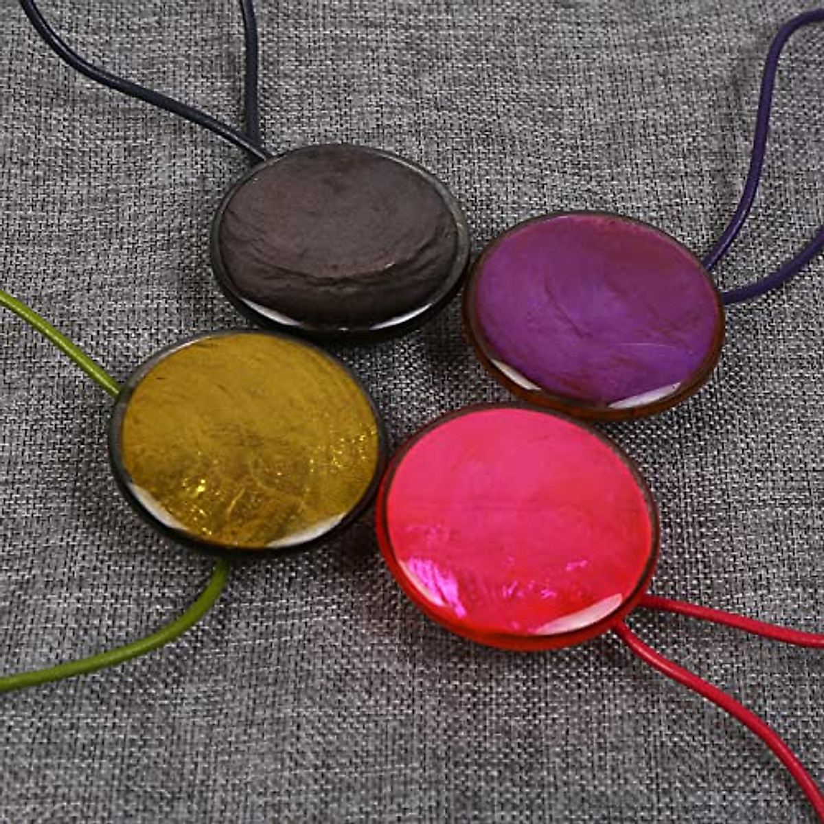 Labupa Curtain Tiebacks, 12 Inch Inlaid Shell Sequins Magnetic Tie Backs Patented Curtain Drapery Holdback Window Modern Decorative Holders with Rope for Home Cafe Balcony (Red, 2 Pack)