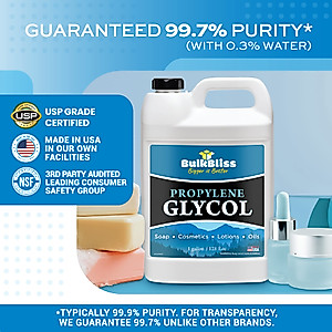 Bulk Bliss Propylene Glycol Food Grade Quart - USP Grade for Skin, Cosmetics, Humidors, Snow Globes (32 oz)