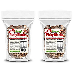 Henry's Picky Blocks - Nutritionally Complete Rodent Blocks – Food for Squirrels, Flying Squirrels, and Chipmunks, 11 Ounces (2-Pack)