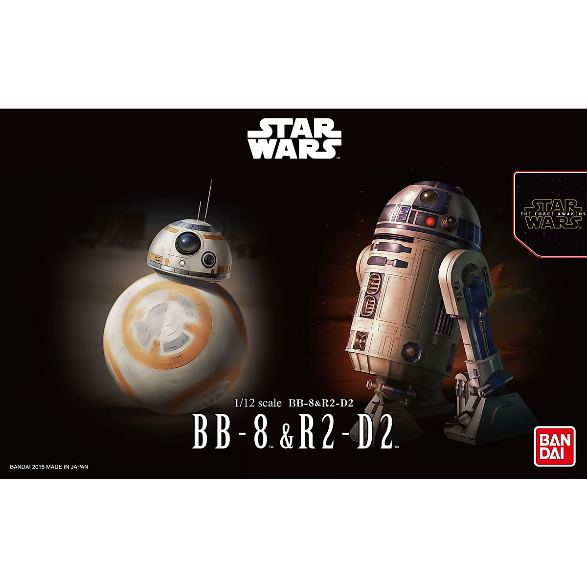 Bandai Hobby Star Wars 1/12 Plastic Model BB-8 & R2-D2 "Star Wars"