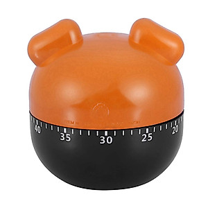 Mechanical Kitchen Timer Cute Dog Shape 55-Minute Countdown Timer No Battery Required Clock Cooking Baking Reminder Timing Tool(Brown)