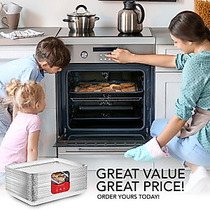 Stock Your Home Aluminum Pans Cookie Sheet Baking Pans (15 Pack) Disposable Aluminum Foil Trays - Reusable and Durable Nonstick Baking Sheets – Disposable Cookie Sheet Foil Pans - 16 Inch x 11 Inch