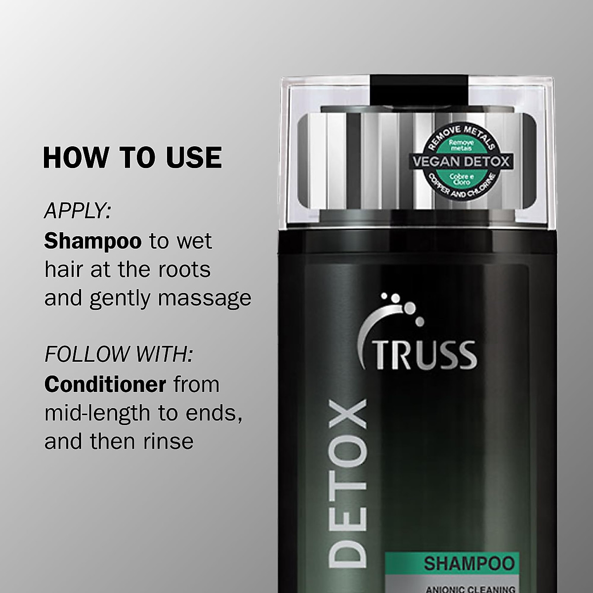 TRUSS Vegan Detox Shampoo 10.14oz