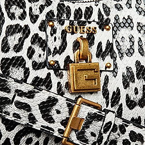 GUESS Centre Stage Hobo, Black/White Leopard