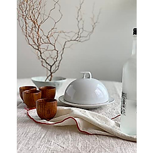 cozymomdeco Asian Traditional Handmade OTTCHIL Wood Sake Soju Cup Gift Box Set Natural Solid Wooden Shot Glass-ware Small Wooden Mug 4Pcs (Paper Box)