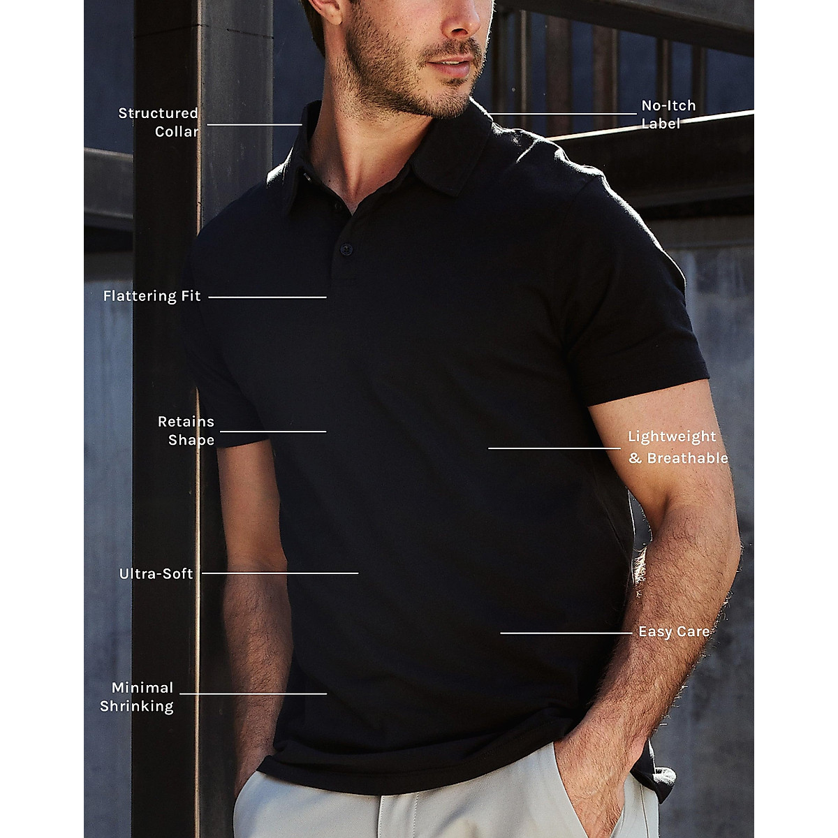 INTO THE AM Essential Polo Shirts for Men - Modern Fit Collared Shirt Men Fitted Short Sleeve Classic Golf Collar Shirts (Olive Green, 3X-Large)
