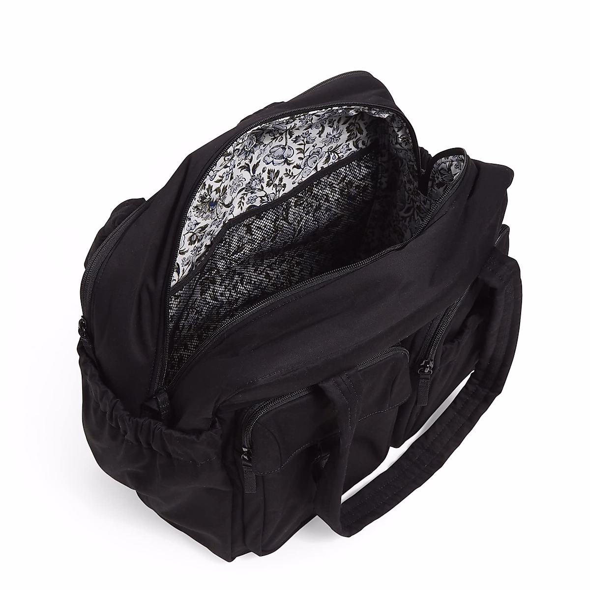 Vera Bradley Womens Cotton Utility Oversized Tote Travel Bag, Mulled Wine - Recycled Cotton, One Size US