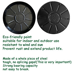 Plant Caddy with Wheels 16 Inches Metal Heavy Duty 2 Pcs - Rolling Plant Stand with Wheels Planter Caddies Round Flower Pot Mover Plant Dolly Holder Planter Trolley Casters