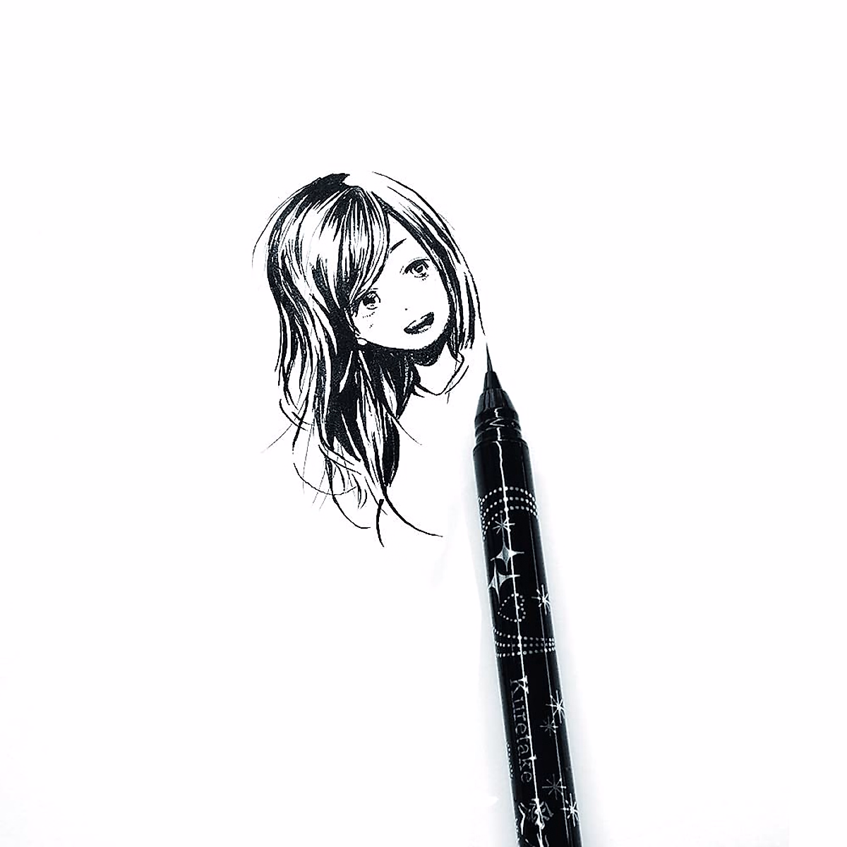 Kuretake ai Liner, Ultra fine Brush Pen, Black, AP-Certified, Perfect for Delicate Expressions in Illustration, Hand Lettering, Made in Japan