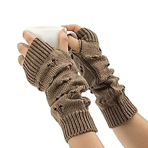 Grunge Gloves Fairy Grunge Accessories Ripped Glove Crochet Glove Grunge Clothes Fairy Grunge Aesthetic (Brown)