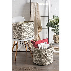 DII Collapsible Polyester Storage Bin, Stained Glass, Stone, Large Rectangle