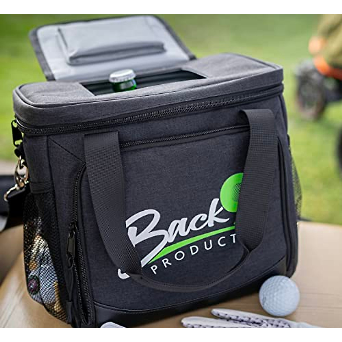 Back9Products Golf Cart Cooler Bag with Magnetic Lid - 12-Can Soft Cooler Bag Collapsible - Perfect for Golfer Cart or Push Cart - Backpack Cooler Bags Insulated Leak-Proof- Golf Gift for Men
