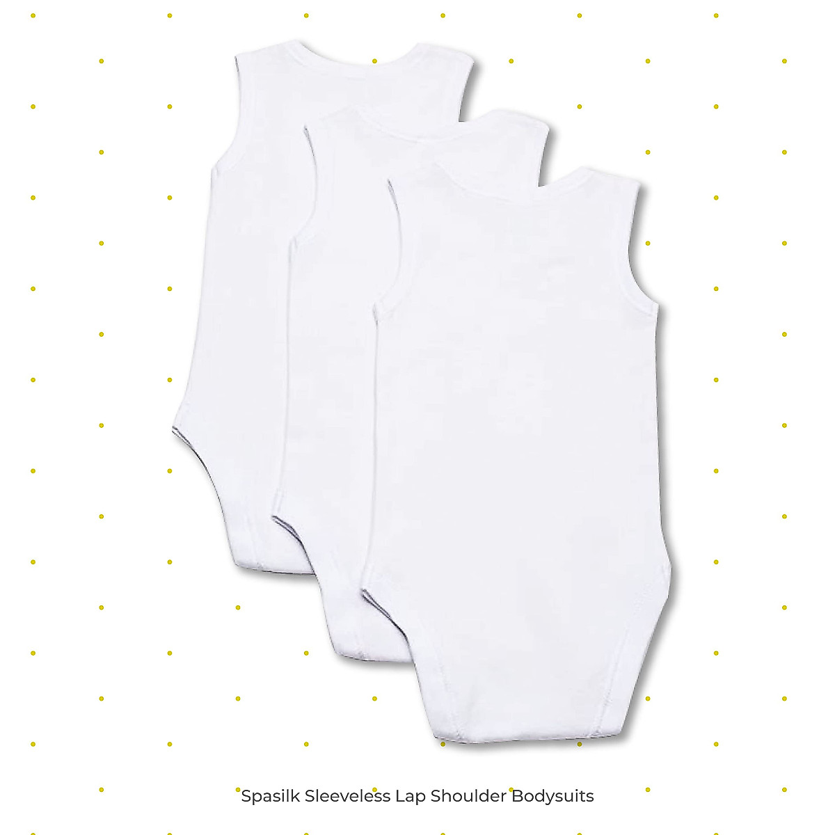 Spasilk Unisex-Baby Newborn Sleeveless Lap Shoulder Bodysuits, 3 pack, 9 - 24 Months - White Bodysuits