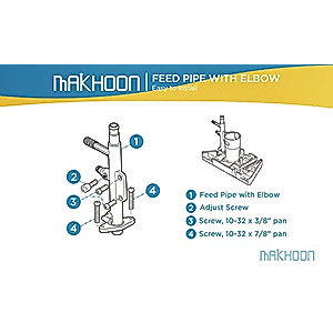 Makhoon K30 Feed Pipe with Elbow Replacement Part for 280 K30