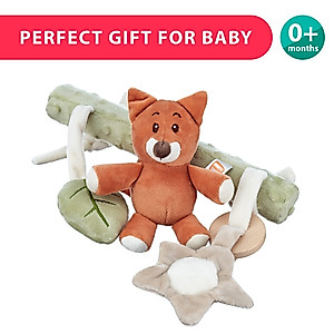 Crib Toys Accessories – Baby Crib Toys Hanging for Girls and Boys, Stroller and Car Seat Toys, Plush Rattle Toys with Sound, for Babies 3-12 Months