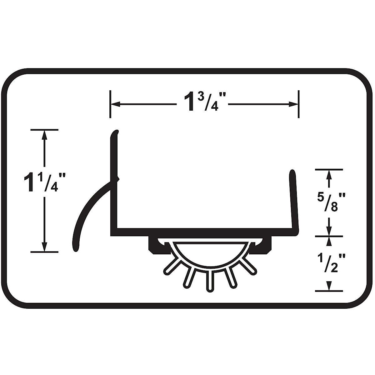 M-D Building Products 69554 1-3/4-Inch by 36-Inch DB003 U-Shaped Door Bottom with Drip Cap, Bronze