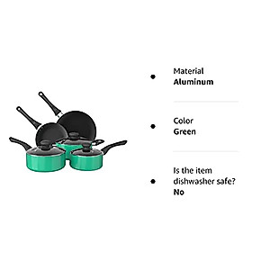 Aluminum Alloy Non-Stick Cookware Set, Pots and Pans - 8-Piece Set (Green)