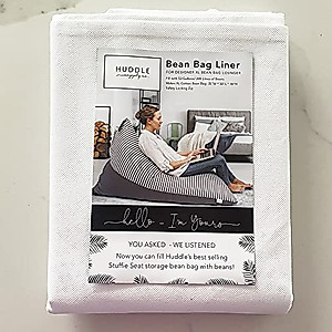 Huddle Supply Co Bean Bag Liner for Large Designer Stuffie Seat Bean Bag Cover