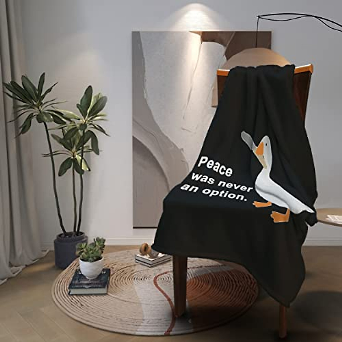 Peace was Never an Option Goose Super Soft Flannel Throw Blanket 50"x40" Lightweight Shaggy Air Conditioner Blanket Cooling Summer Blanket Towel Blanket for Couch